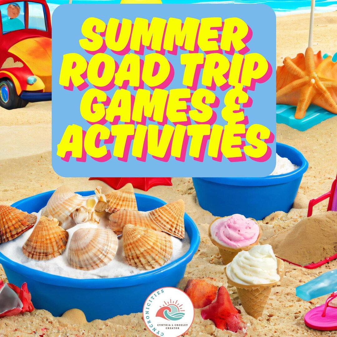 Summer Road Trip Games Printable for Kids, Travel Activity PDF ...