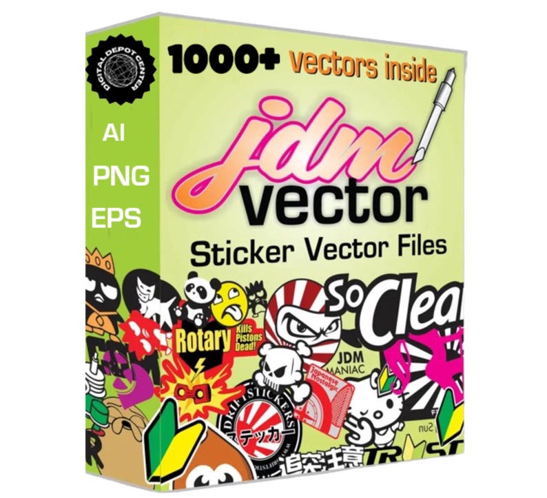 JDM Car Stickers Vector PNG EPS Files for Car Accessories, Vinyl Prints ...