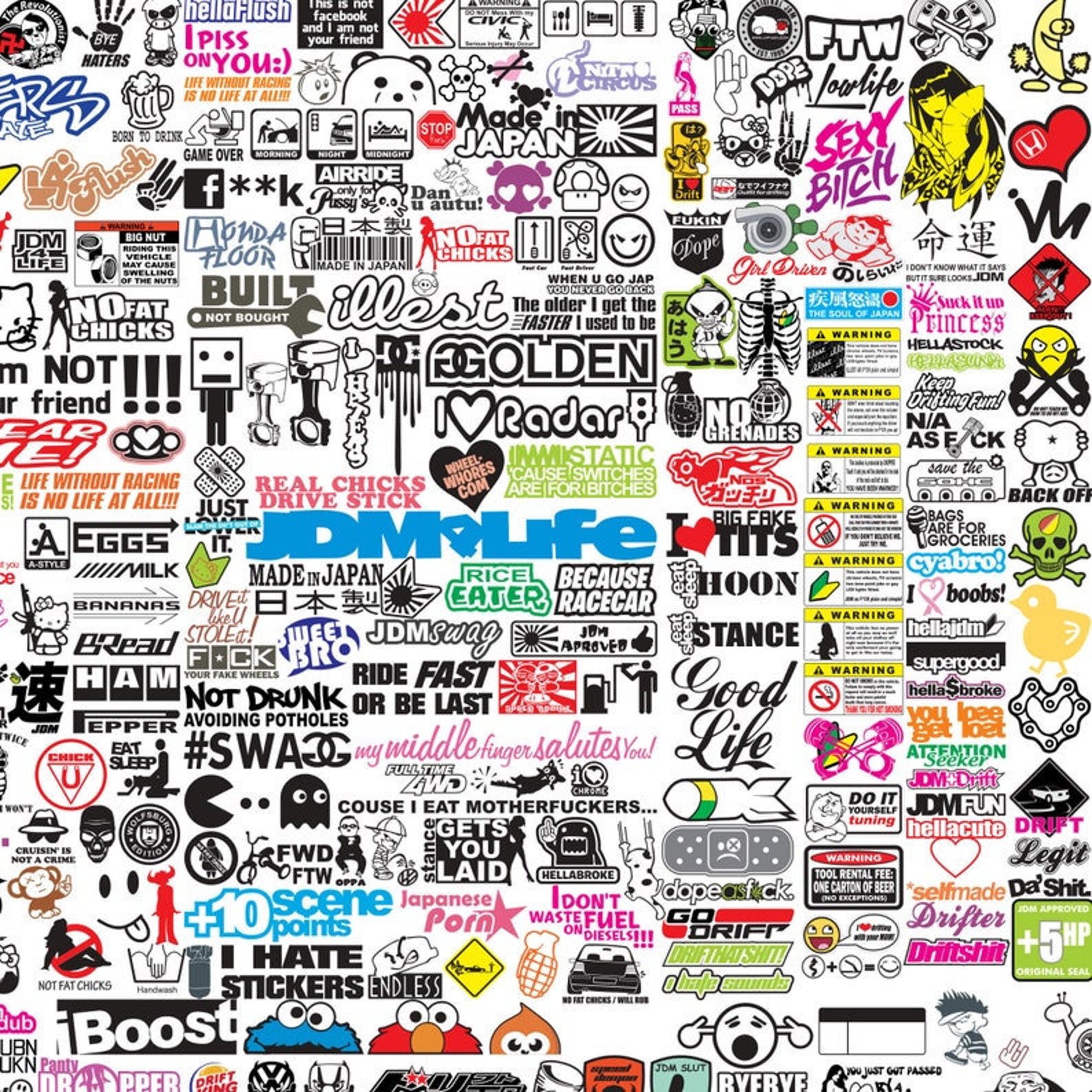 JDM Car Stickers Vector PNG EPS Files for Car Accessories, Vinyl Prints ...