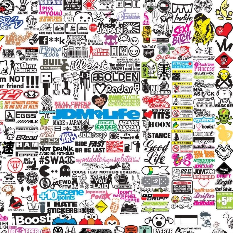 JDM Car Stickers Vector PNG EPS Files for Car Accessories, Vinyl Prints ...