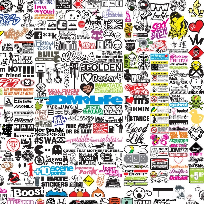 JDM Car Stickers Vector PNG EPS Files for Car Accessories, Vinyl Prints ...