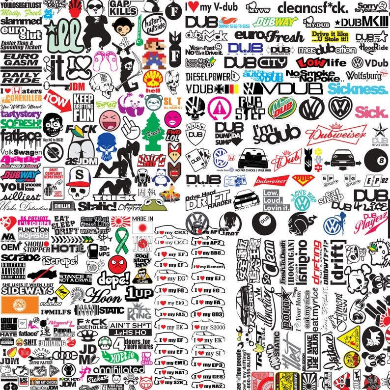 JDM Car Stickers Vector PNG EPS Files for Car Accessories, Vinyl Prints ...