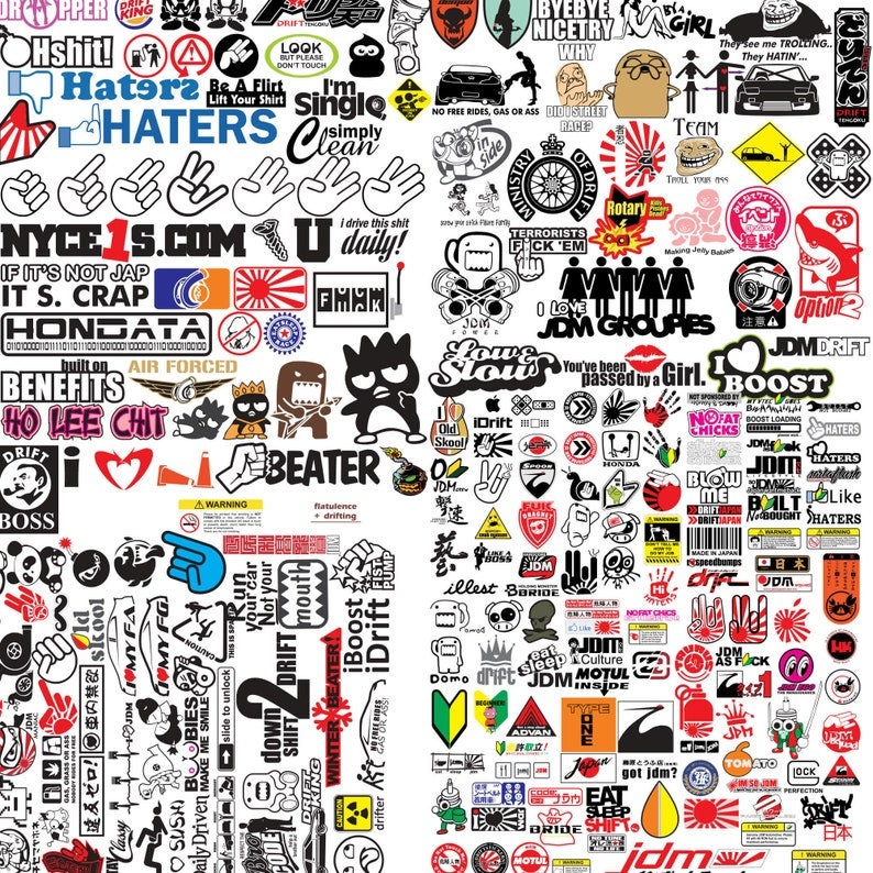 JDM Car Stickers Vector PNG EPS Files for Car Accessories, Vinyl Prints ...