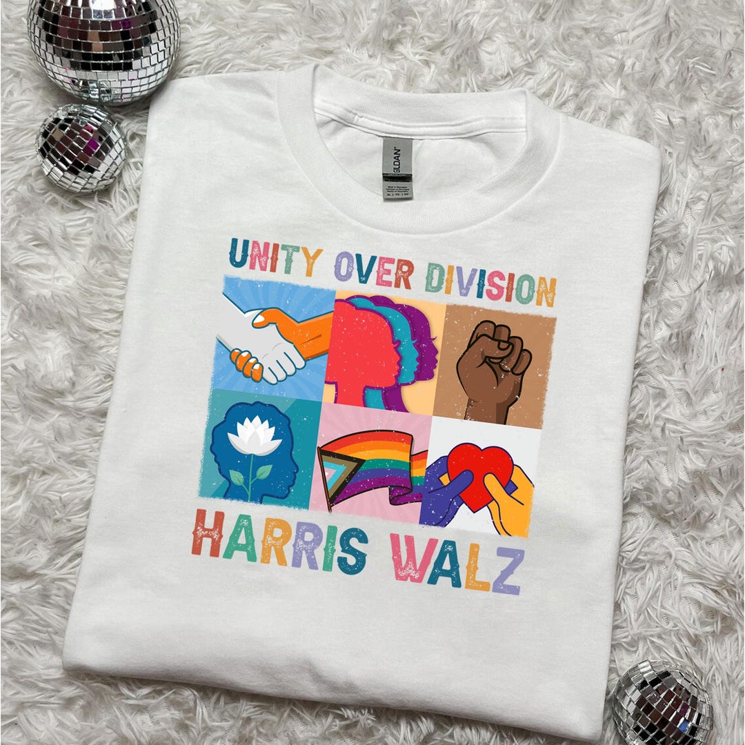 Harris Walz Unity Over Division Png, Kamala Harris Tim Walz 2024 Png ...