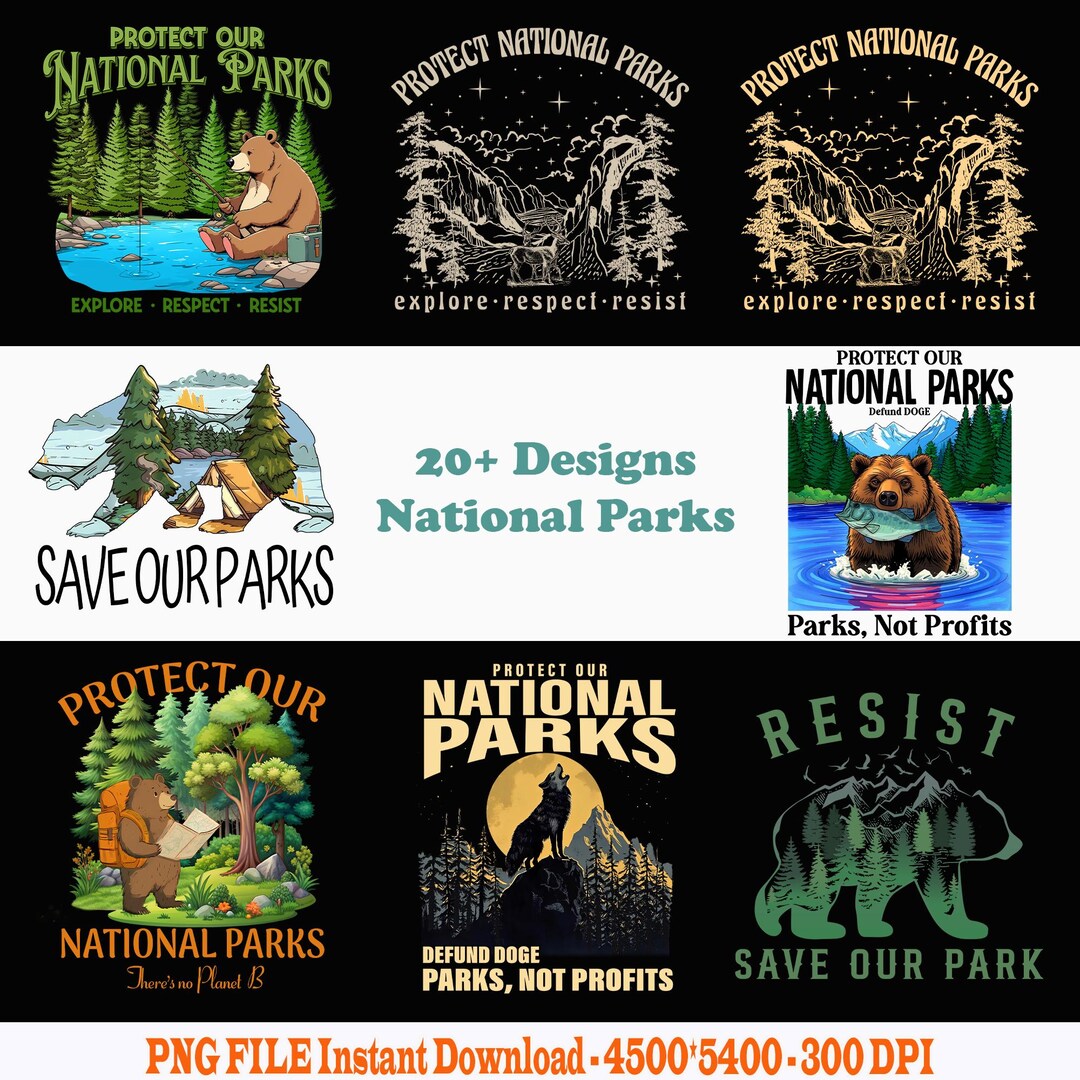 20+ Protect Our Parks Png Bundle, Wildlife Png, Vintage Protect Our ...