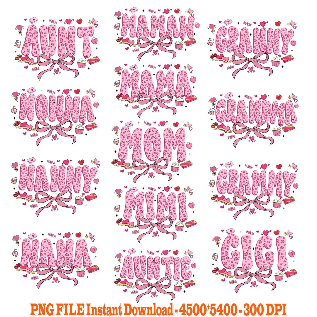 Valentine Mama Mimi Coquette Bow Png, Valentines Png, Pink Bow Png ...