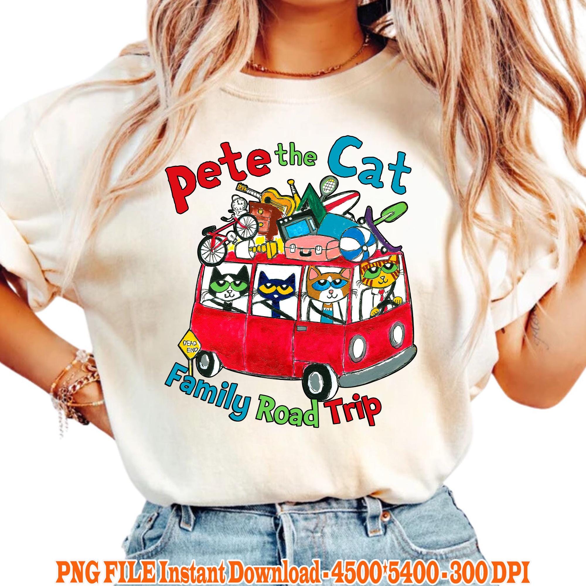 Pete the Cat Family Road Trip Png, Pete the Cat Png, for Kid, Cat Lover ...