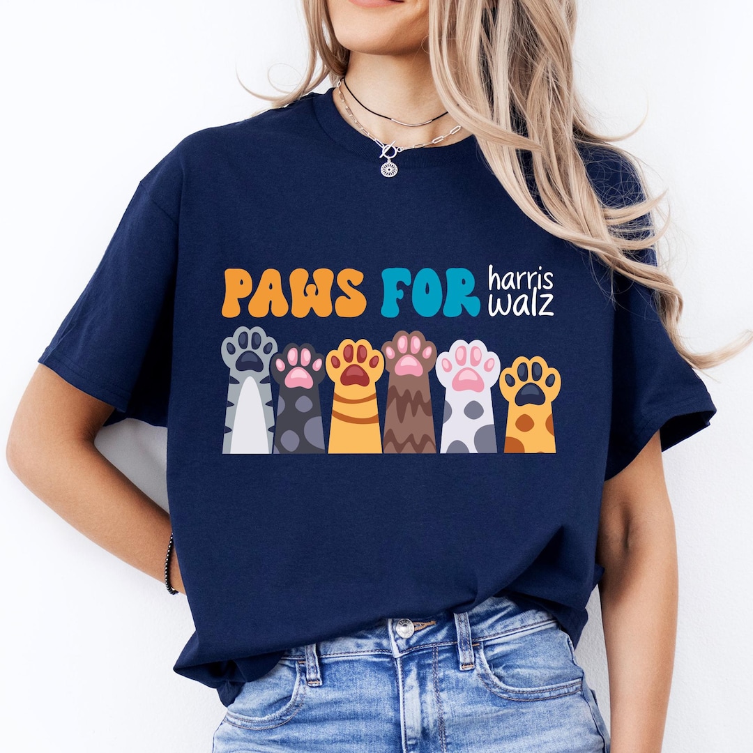 Paws for Harris Walz Png, Harris Walz Campaign, Cat Ladies for Kamala ...