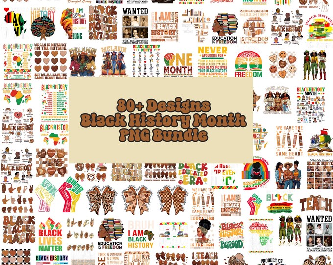 80+ Black History Month Png Bundle, Juneteenth Png Bundle, Black People ...