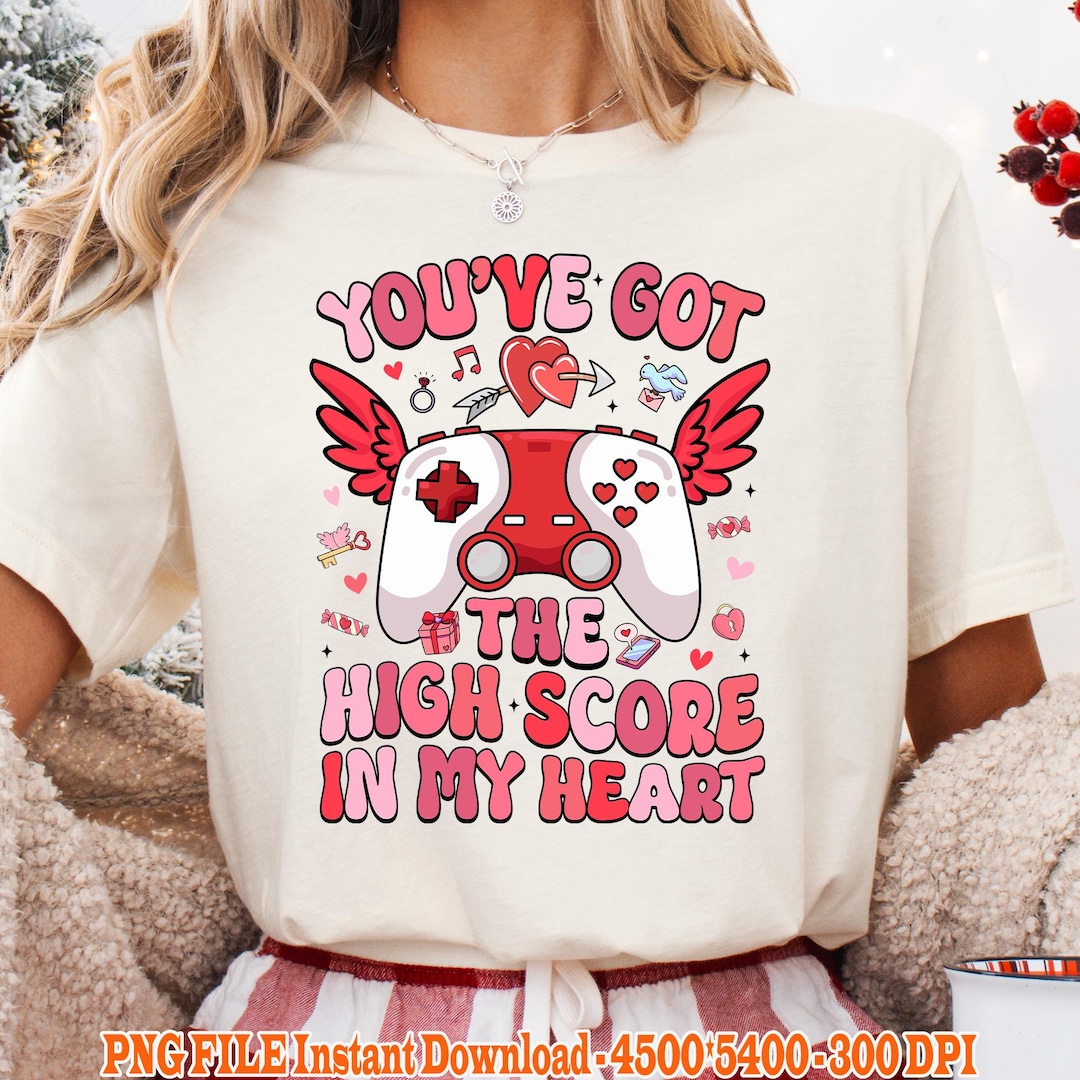 High Score Love Png, Gamer Valentine’s Day Png, Cute Gaming Couple ...