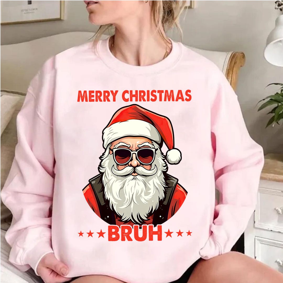 Merry Christmas Bruh Png, Santa Bruh, Checkerboard Retro Boy Christmas ...