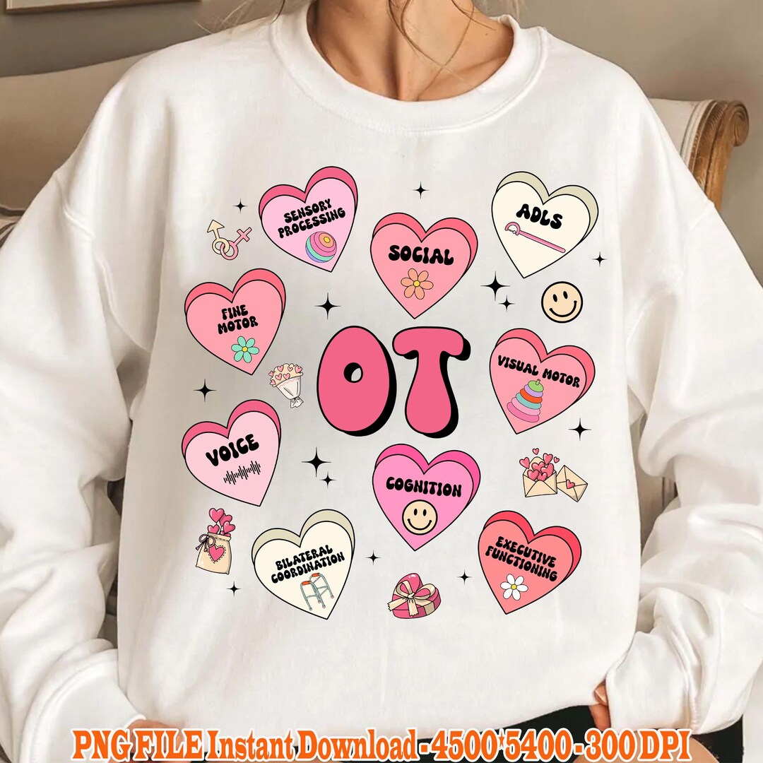 Candy Hearts Png Occupational Therapy, OT Valentine Png, Valentines Day ...