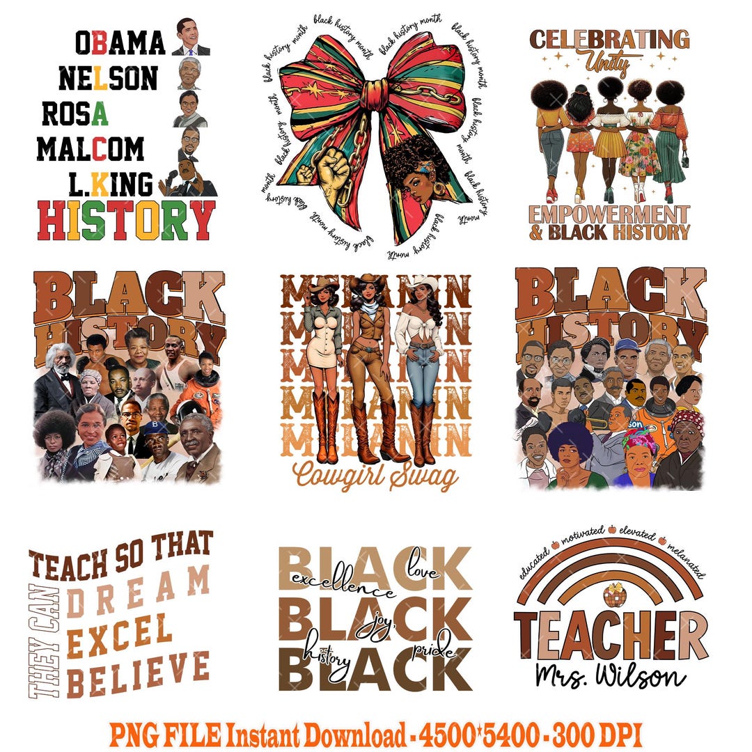 10+black History Month Bundle Png, Black History Png, I Am Black ...