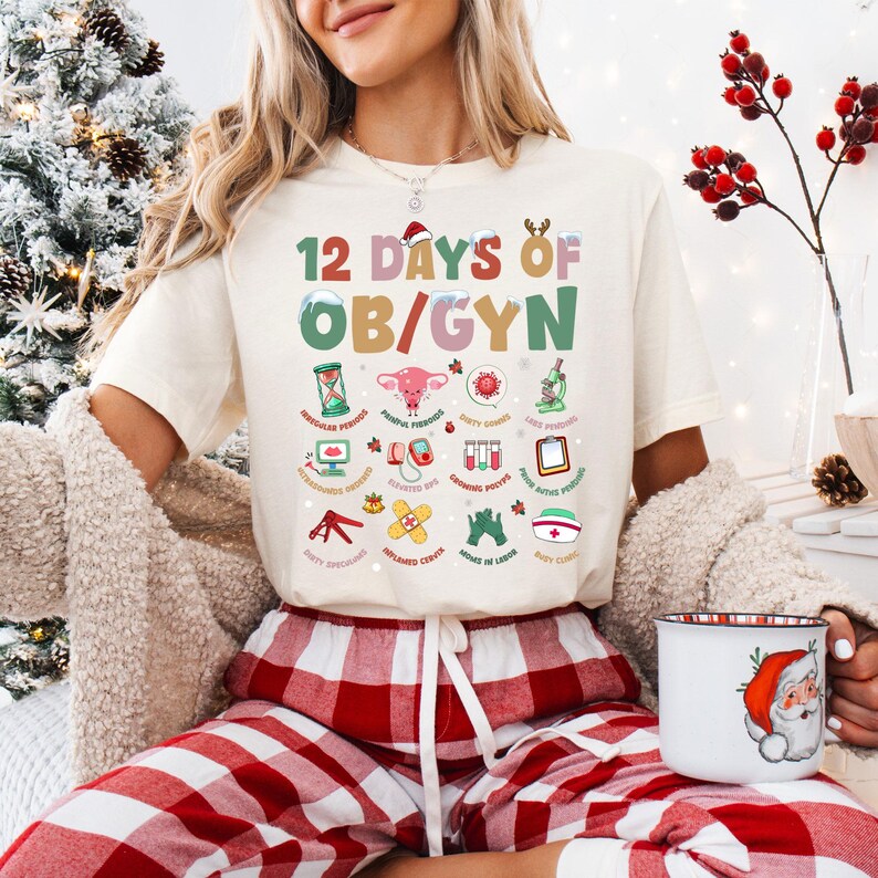 12 Days of OBGYN Christmas Png, Obstetrician Gynecologist Png ...