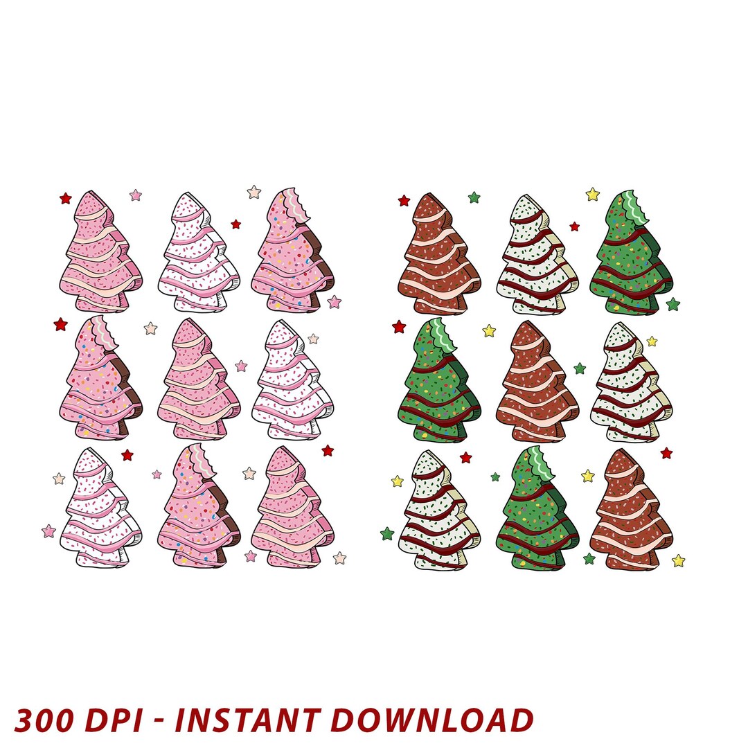 Christmas Tree Cake Png, Pink Debbie Cake, Merry Christmas PNG, Debbie ...