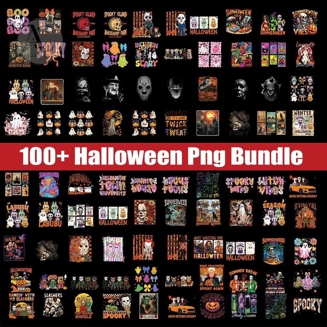 100+ Halloween Bundle PNG, Retro Halloween Png Bundle, Halloween ...