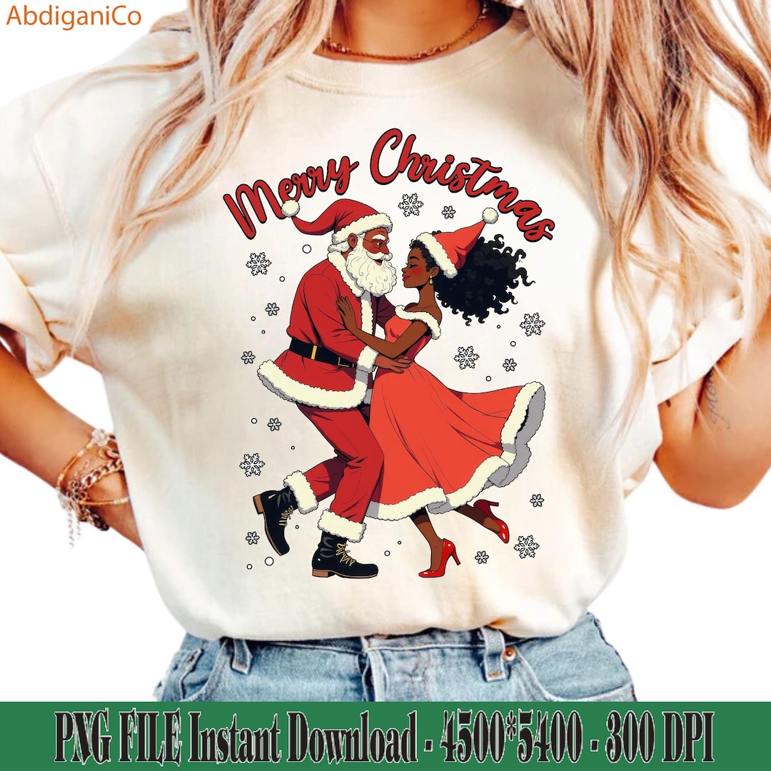 Merry Christmas Black Santa Png, Queen Santa African American Merry ...