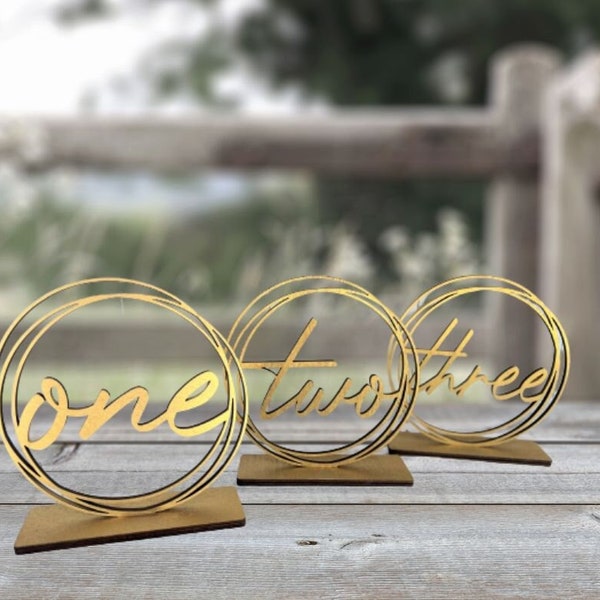 Circle Table Numbers - Etsy