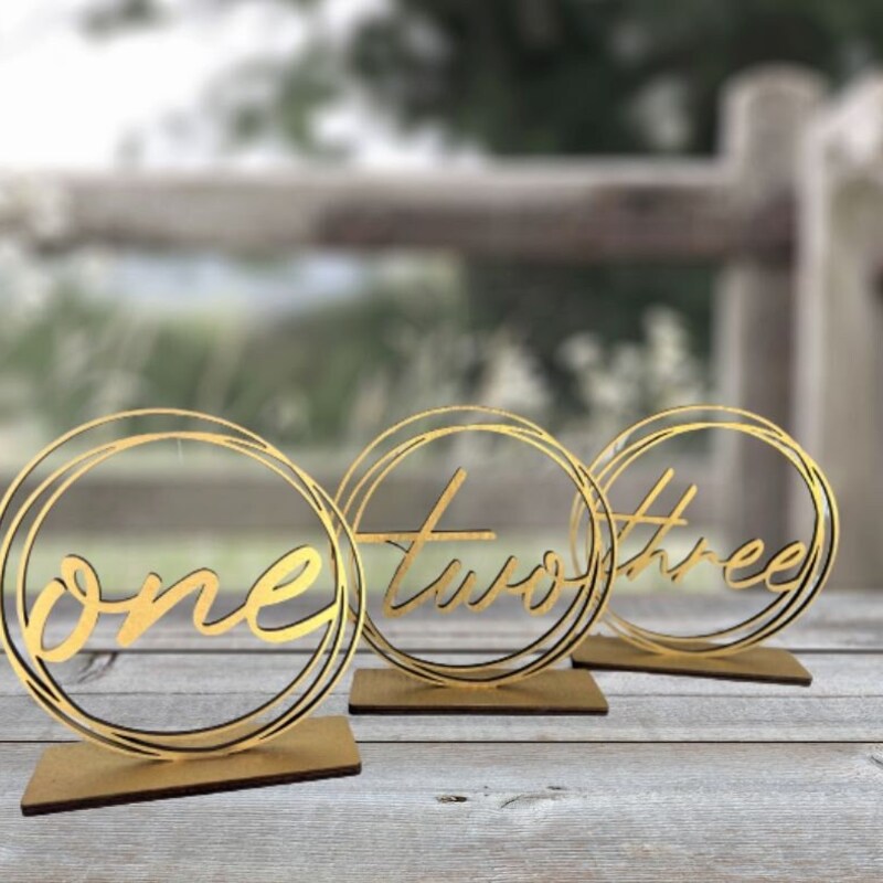 Circle Table Numbers - Etsy