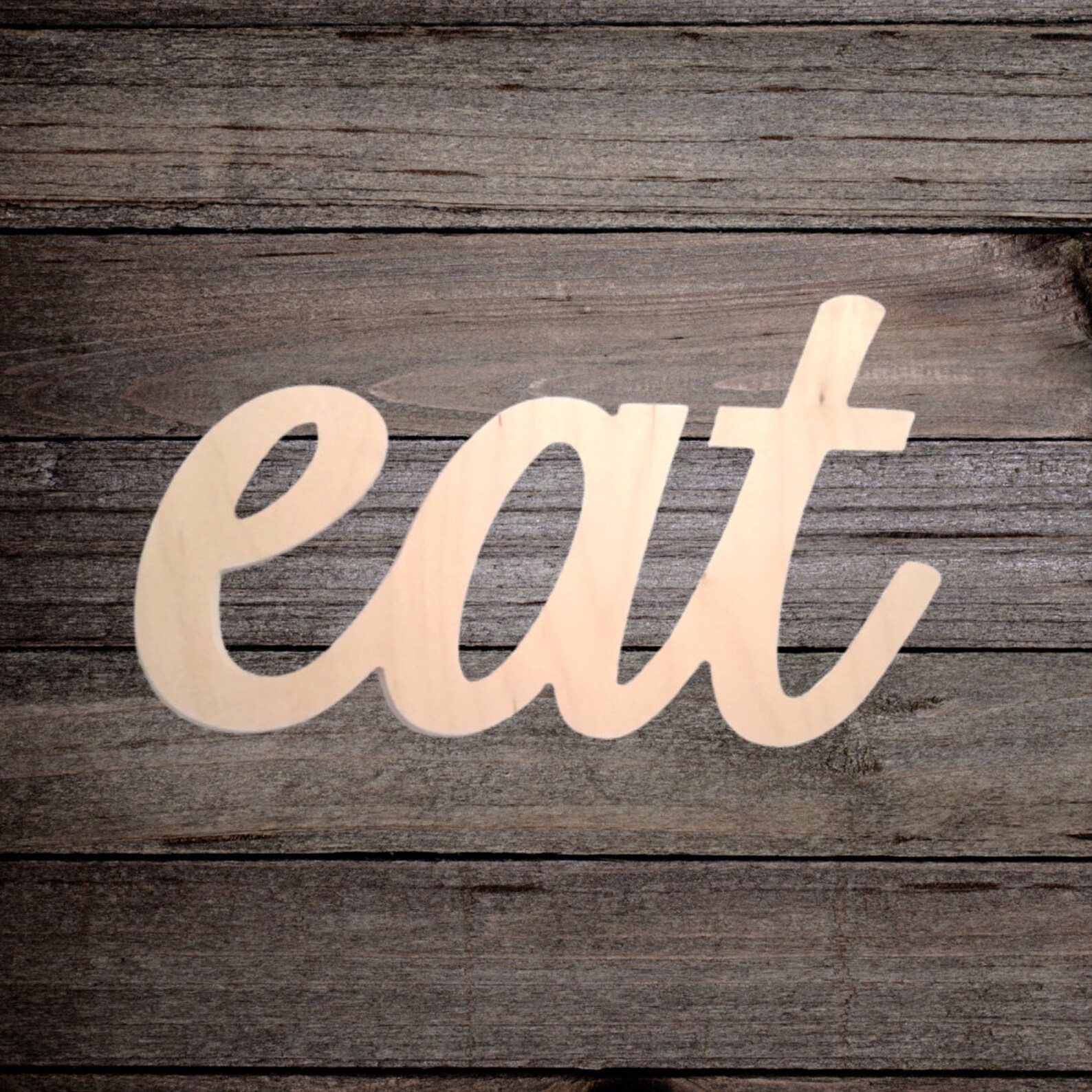 Unfinished Wooden Eat Sign Kitchen Sign Unpainted Wooden - Etsy