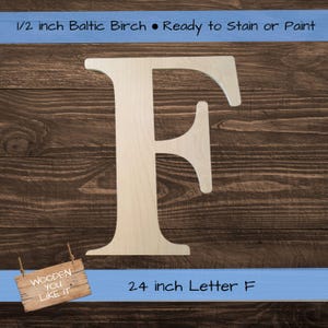 24 Inch Large Wooden Letter for Indoor Use, Wedding Guest Book - Baltic ...