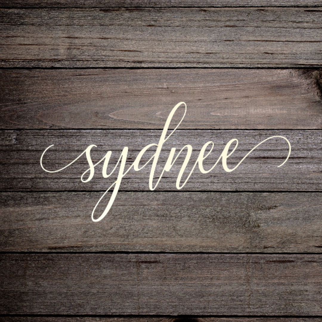 Custom Word, Personalized Wood Sign, Wooden Name, Rustic Cursive Word ...