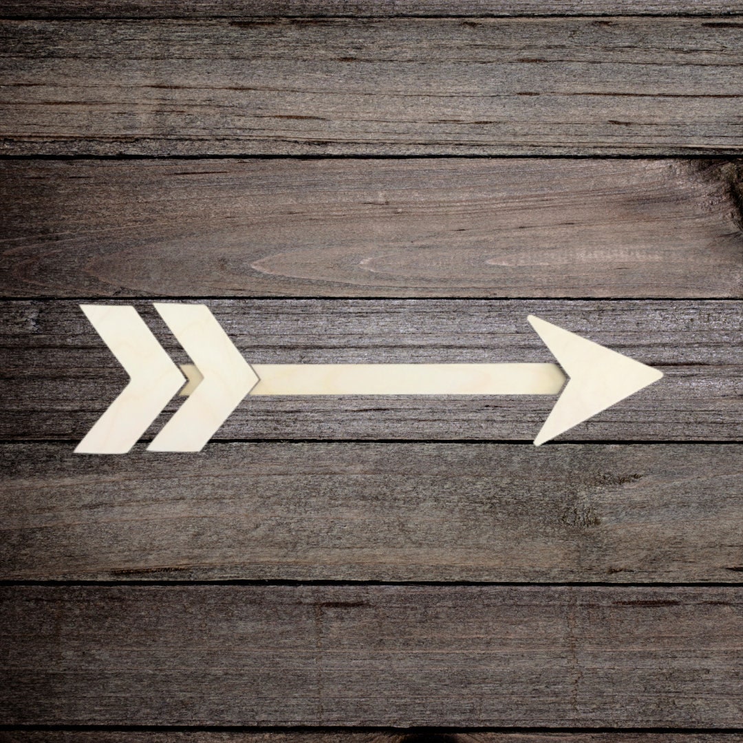 Set of 3 Unfinished Wooden Arrows, Ready to Paint, Rustic - Etsy