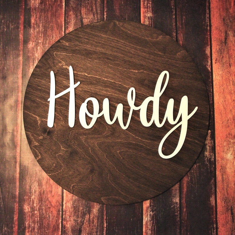 Howdy Sign - Etsy