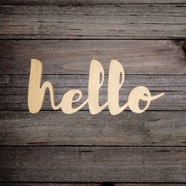 Wood Hello Signs - Etsy