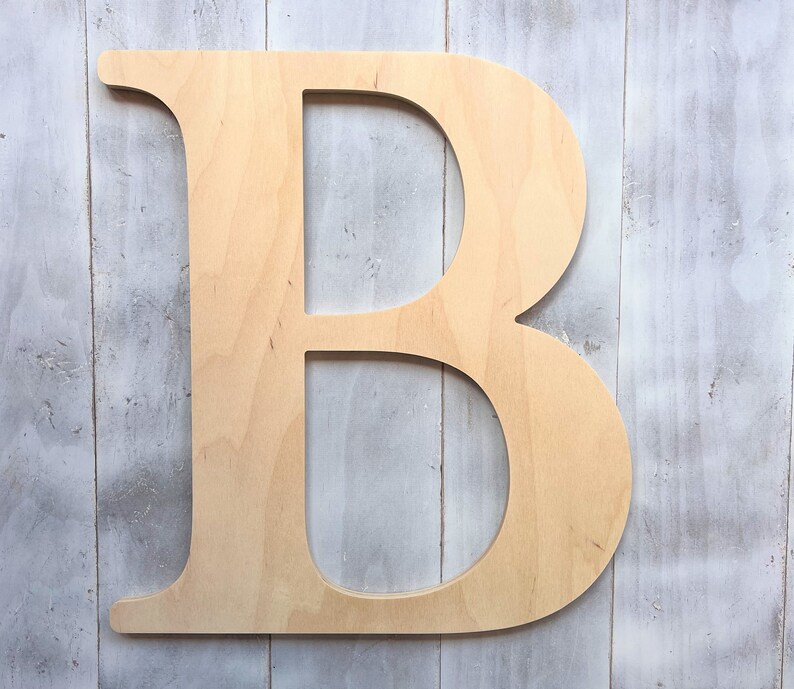 24 Inch Large Wooden Letter for Indoor Use, Wedding Guestbook ...