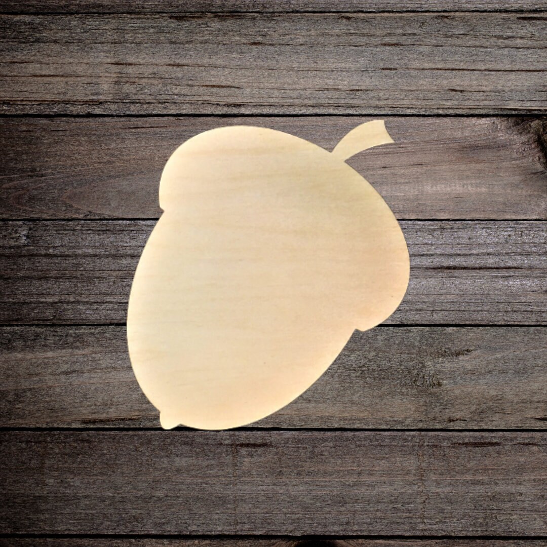 Wooden Acorn, Unfinished, Craft Project, 224, Ornament, Wall Decor ...