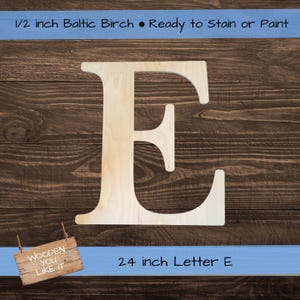 24 Inch Large Wooden Letter for Indoor Use, Wedding Guest Book Baltic ...