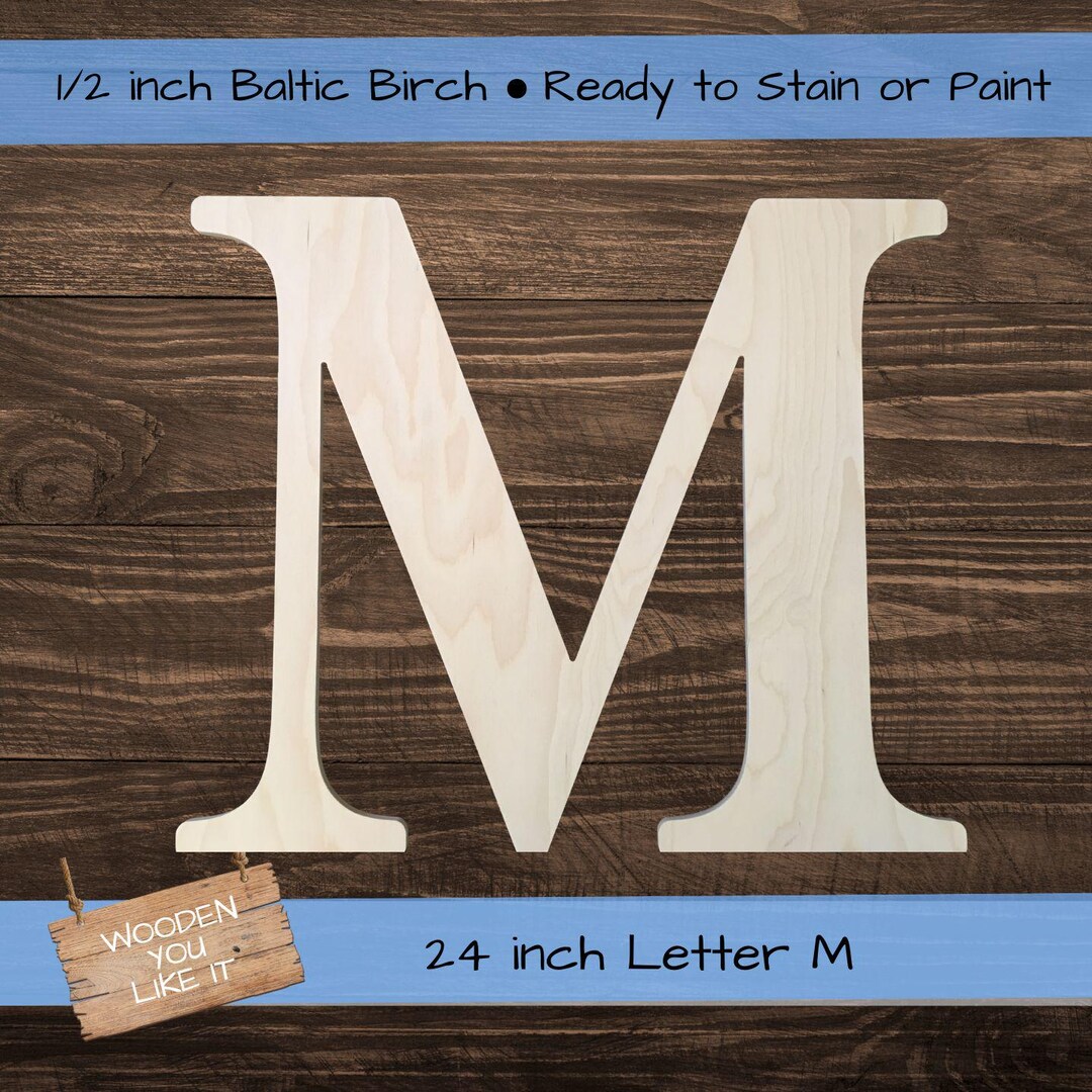 24 Inch Large Wooden Letter for Indoor Use, Wedding Guest Book - Baltic ...