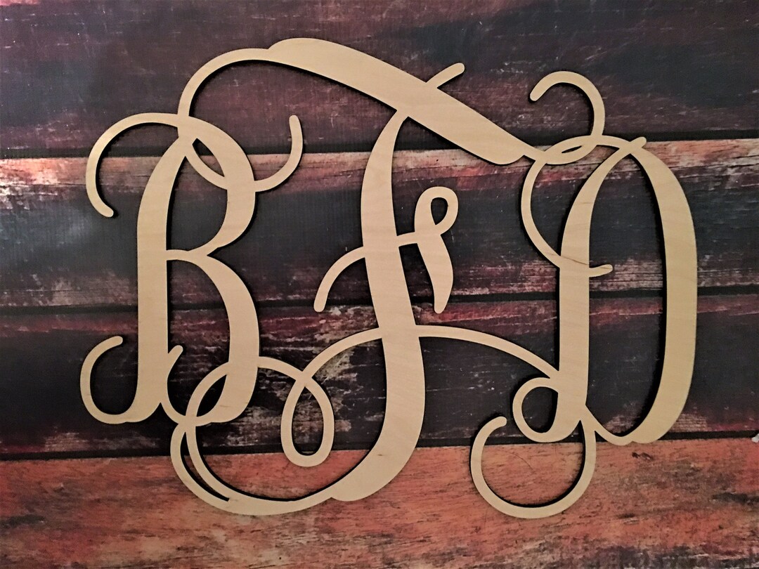 Custom Monogram Personalized Wood Sign Wooden Name Rustic - Etsy