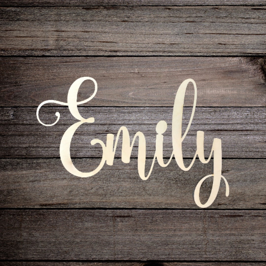 Custom Word, Personalized Wood Sign, Wooden Name, Rustic Cursive Word ...