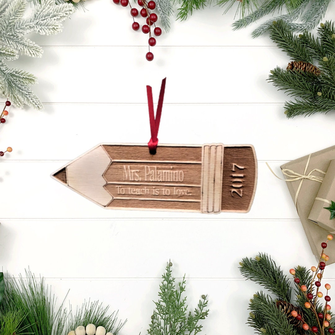 Personalized Teacher Pencil Christmas Ornament DEADLINE DECEMBER 16 for ...