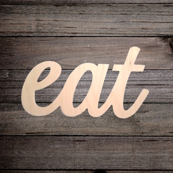 Wooden Eat Sign - Etsy