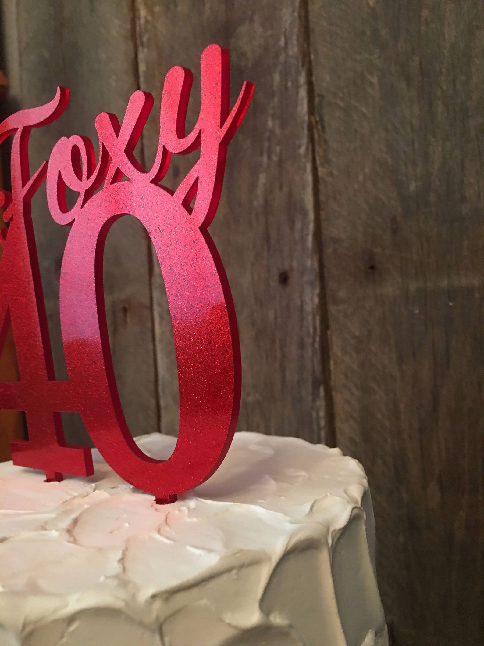 40th Birthday Acrylic/wood Cake Topper | Etsy