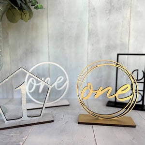 Modern Rectangle Table Numbers | Wedding Reception Numbers | Gold Table ...