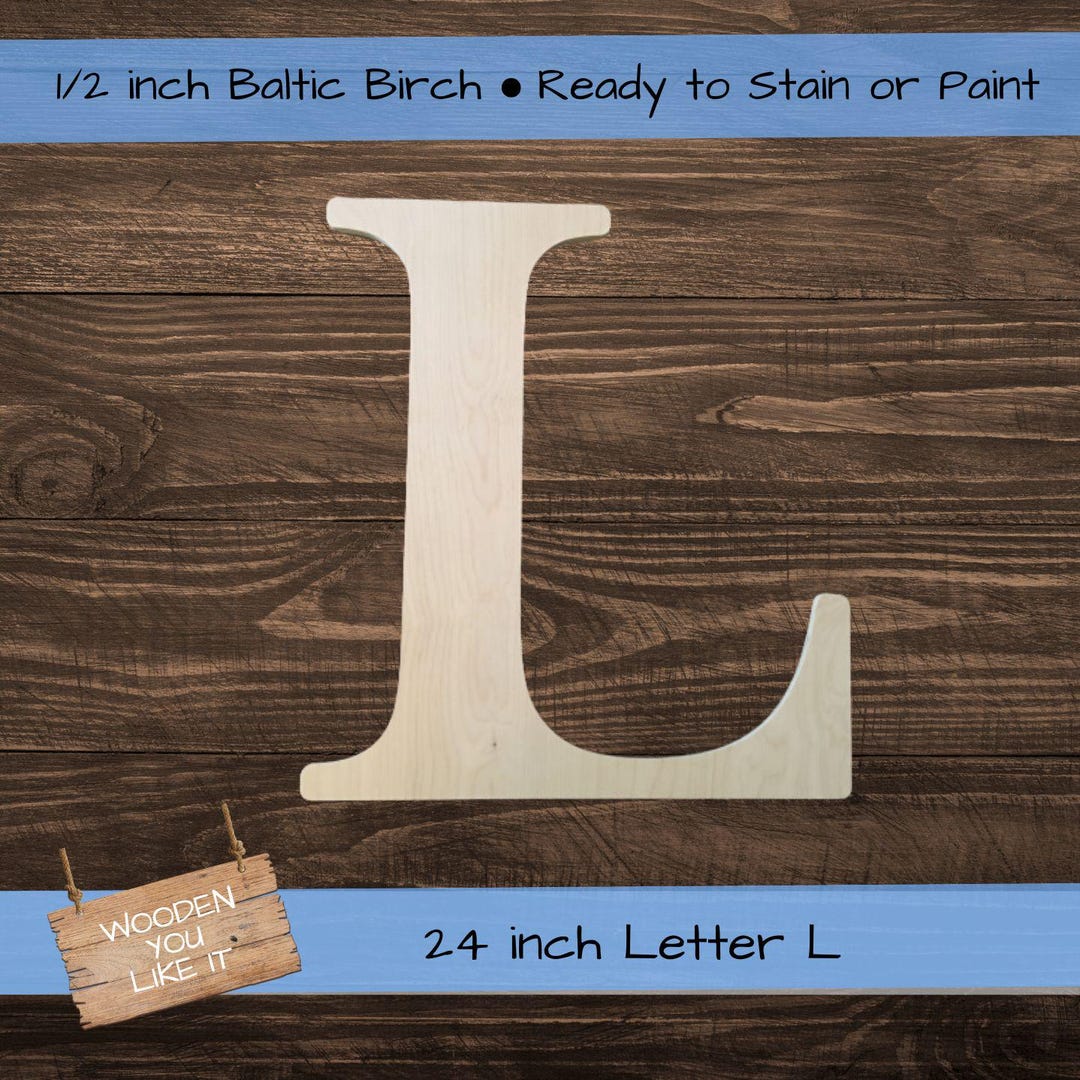 24 Inch Large Wooden Letter for Indoor Use, Wedding Guest Book - Baltic ...