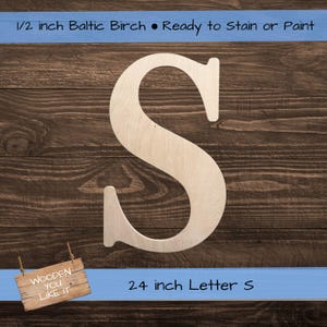 24 Inch Large Wooden Letter for Indoor Use, Wedding Guest Book - Baltic ...