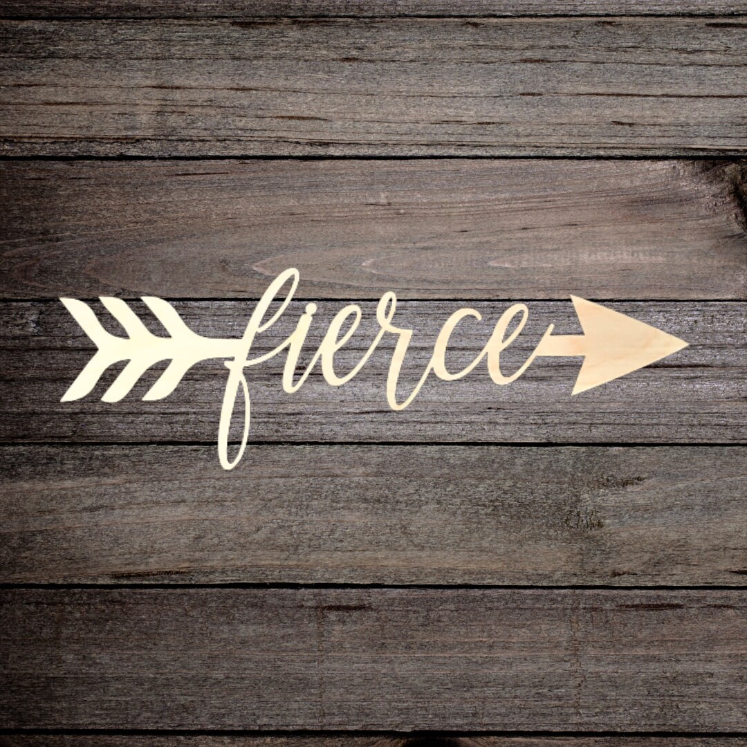 Fierce Arrow Word, Wall Decor, Wall Hanging, Inspirational, Teens Room ...