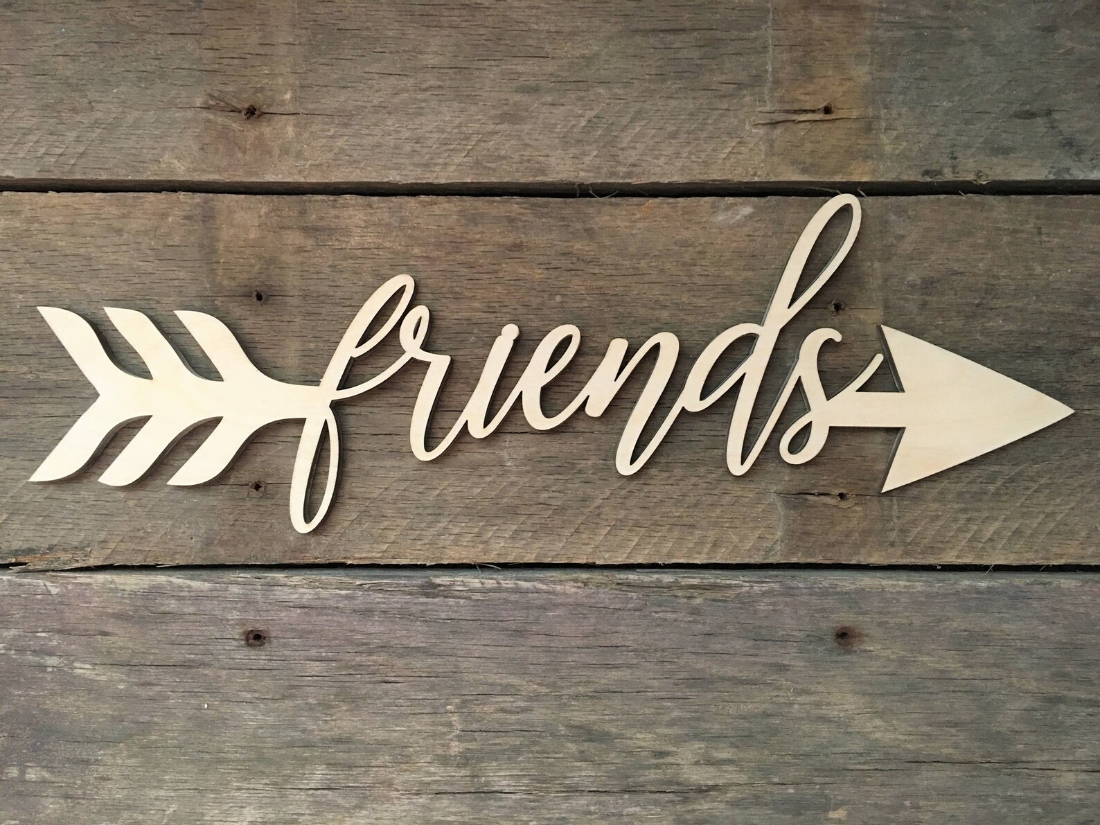 Friends Arrow Word Wall Decor Wall Hanging Inspirational | Etsy