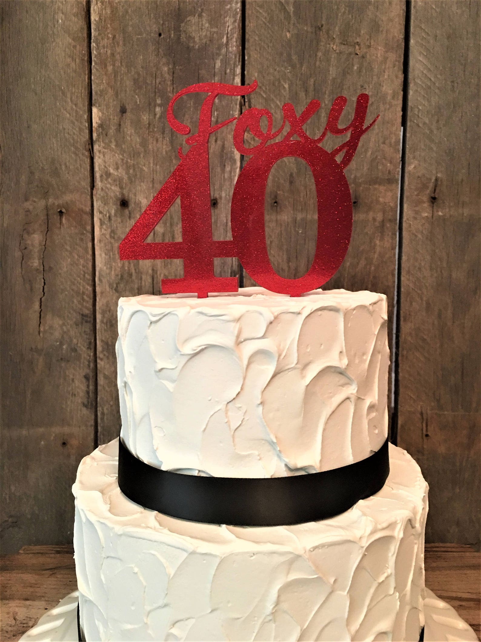 40th Birthday Acrylic/wood Cake Topper | Etsy