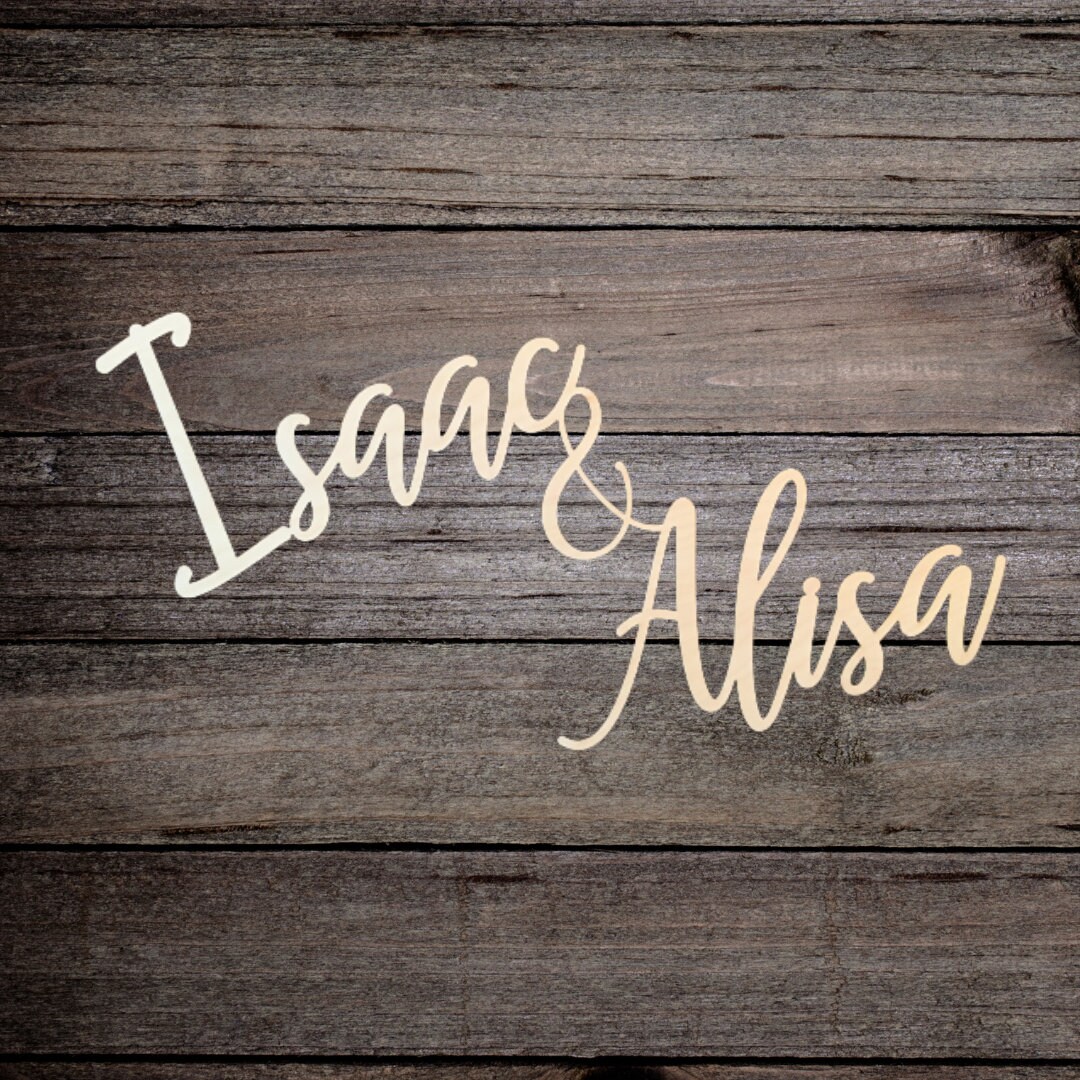 Custom Connected Names Sign: Wedding, Shower Decor (20x15 Inches) - Etsy
