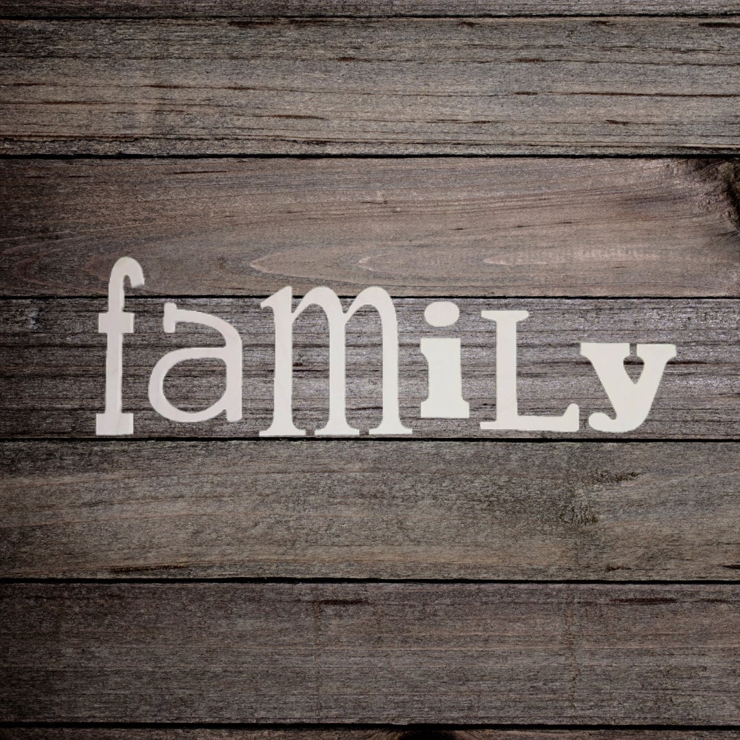 Family Wooden Letters Unpainted Wooden Wall Hanging - Etsy