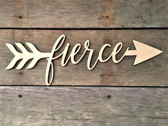 Fierce Arrow Word Wall Decor Wall Hanging Inspirational | Etsy