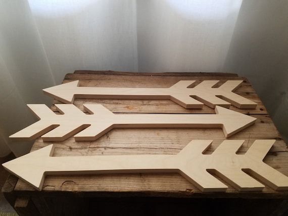 Set of 3 Wooden Arrow Rustic Wooden Arrow Arrow Wall Art - Etsy