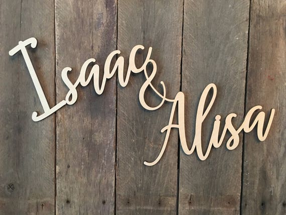 Custom Connected Names Wedding Baby Shower Decoration - Etsy