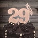 Birthday 29 Again Wooden Cake Topper - Etsy